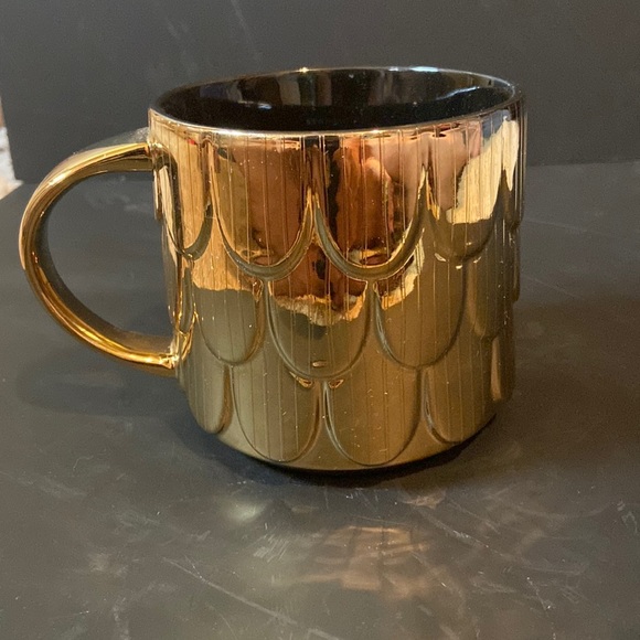 Starbucks | Dining | Starbucks 29 Gold Metallic Mermaid Scales Mug ...